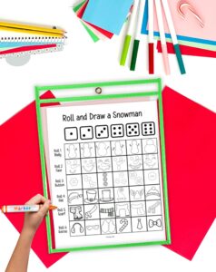 Roll a Snowman Free Printable - The Artisan Life