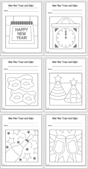 Free Printable New Year Tracing Worksheets - The Artisan Life
