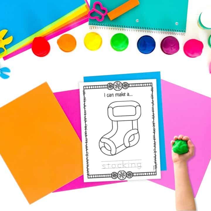 Free Printable Christmas Play Dough Mats - The Artisan Life