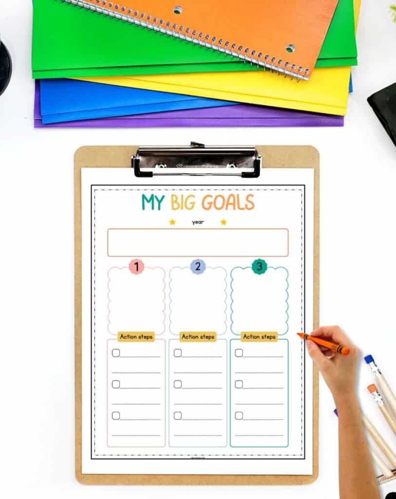 Free Printable Goal Planner for Kids - The Artisan Life