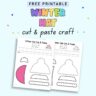 Free Printable Winter Hat Cut and Paste Craft - The Artisan Life