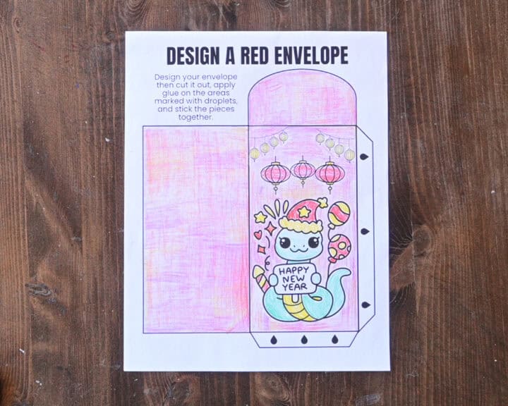 Free Printable Red Envelope Craft - The Artisan Life