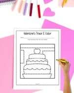 Free Printable Valentine's Day Trace & Color Worksheets - The Artisan Life