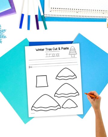 Free Printable Winter Tree Craft for Kids - The Artisan Life