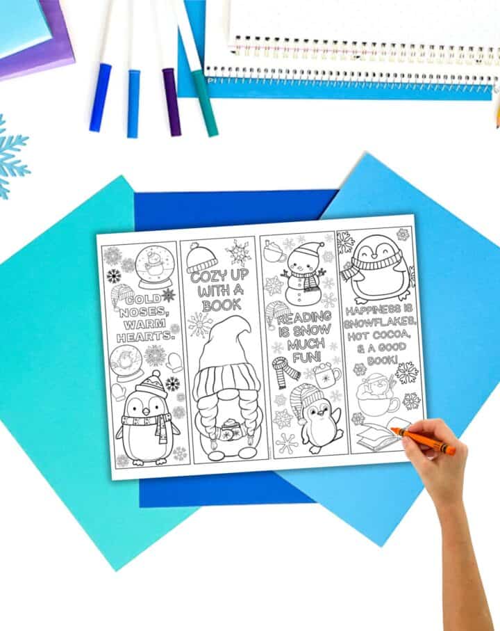 Free Printable Bookmarks for Winter - The Artisan Life