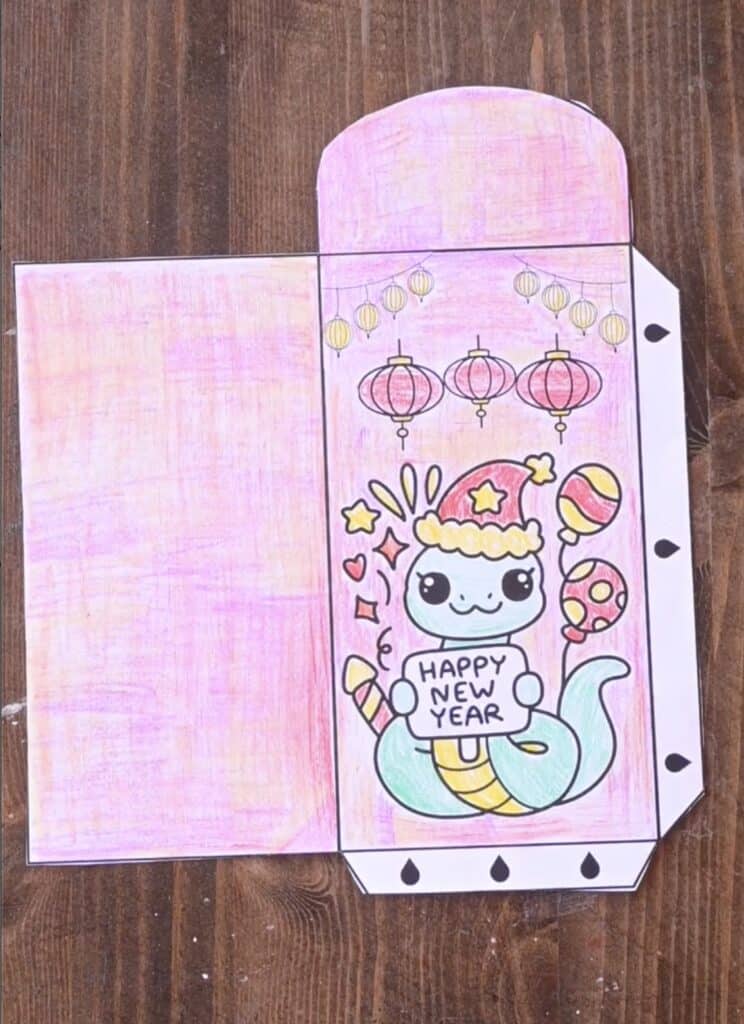 Free Printable Red Envelope Craft - The Artisan Life