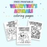 Free Printable Cute Valentine's Day Animals Coloring Pages for Kids ...