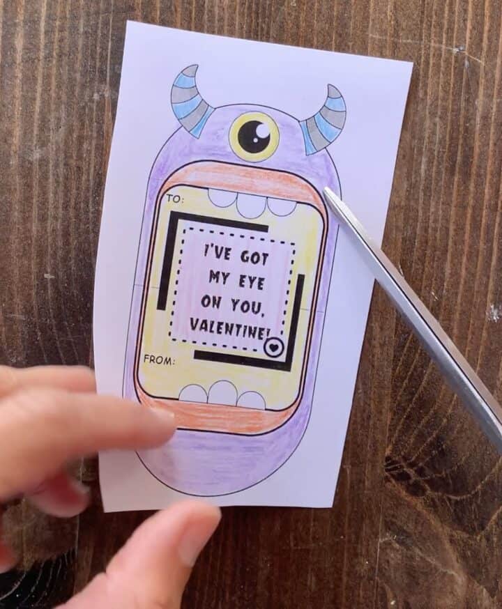 Free Printable Monster Valentines for Kids - The Artisan Life