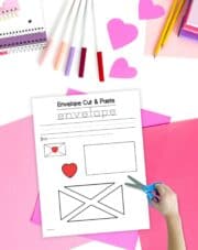 Free Printable Valentine Cut and Paste Craft - The Artisan Life