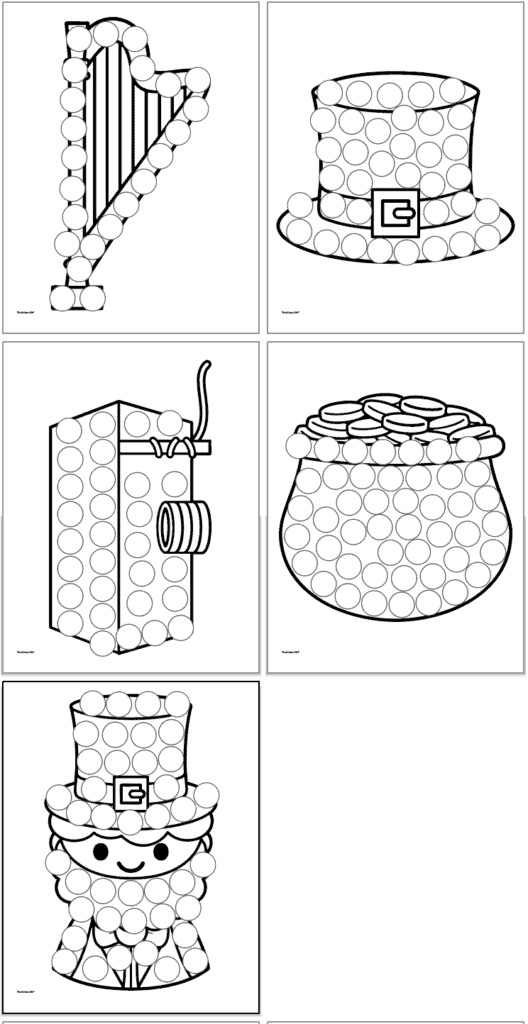 Free Printable St Patrick's Day Dot Marker Pages - The Artisan Life