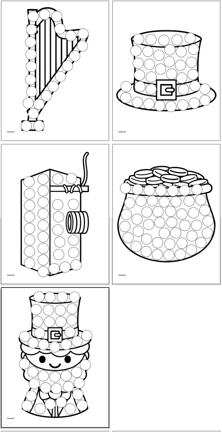 Free Printable St Patrick's Day Dot Marker Pages - The Artisan Life