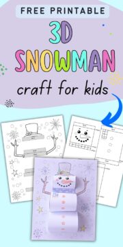 Free Printable 3D Snowman Craft for Kids - The Artisan Life