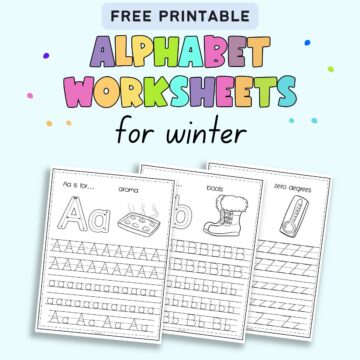 Free Printable Alphabet Worksheets for Winter - The Artisan Life