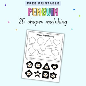 Penguin 2D Shapes Matching Activity - The Artisan Life