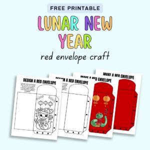 Free Printable Red Envelope Craft - The Artisan Life