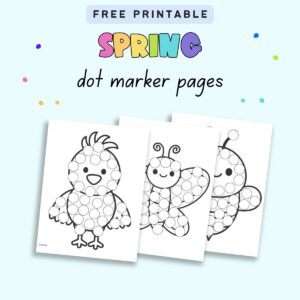 Free Printable Spring Dot Painting Pages - The Artisan Life