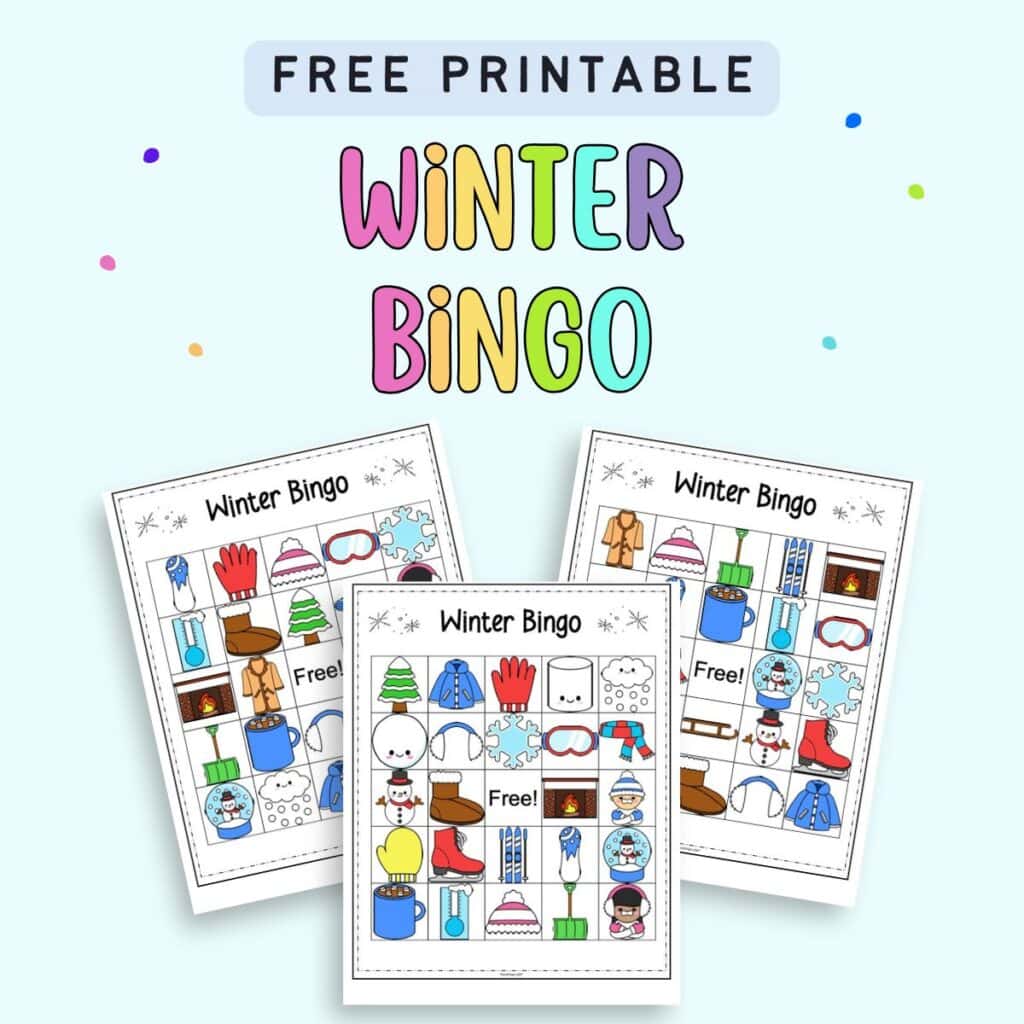 Free Printable Winter Bingo - 20 cards - The Artisan Life