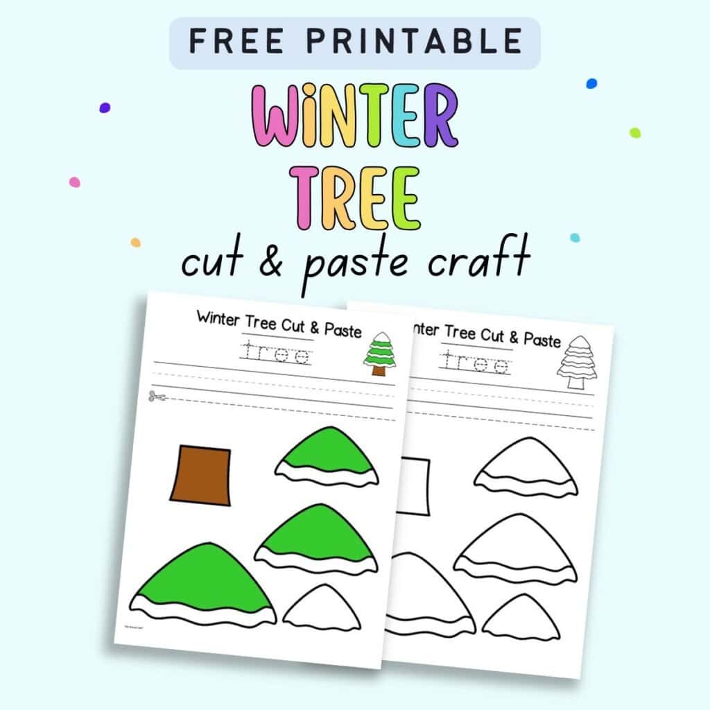 Free Printable Winter Tree Craft for Kids - The Artisan Life