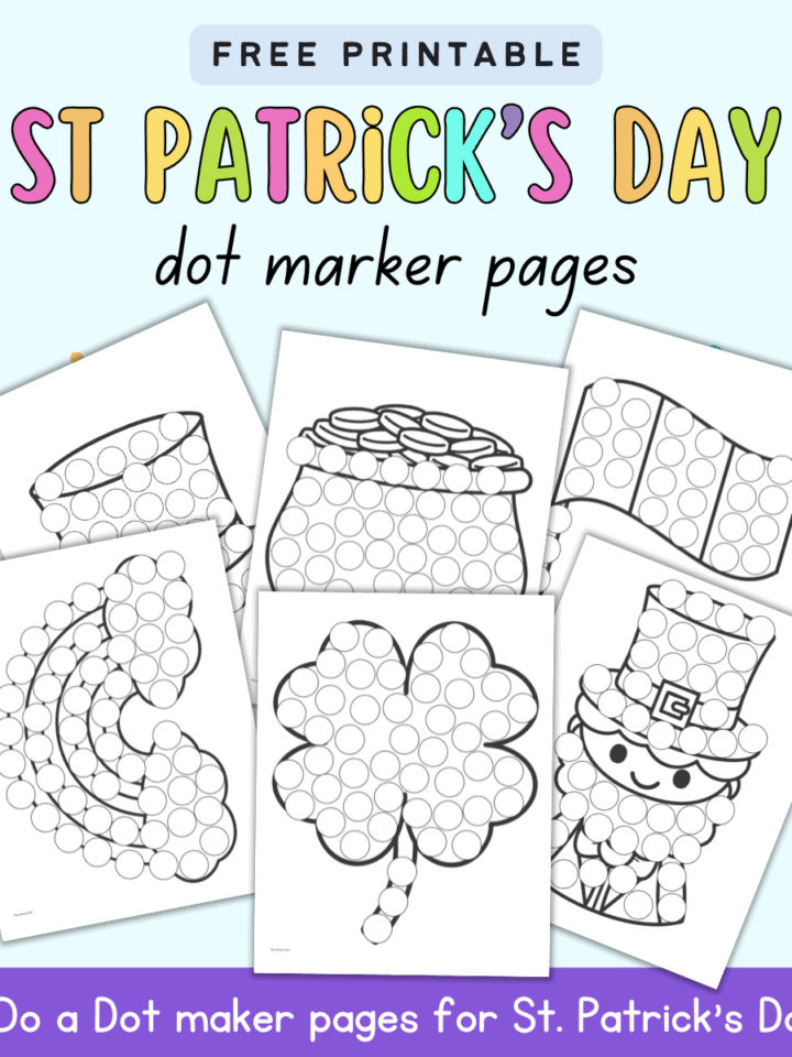 Free Printable Shapes Dot Marker Coloring Pages - The Artisan Life