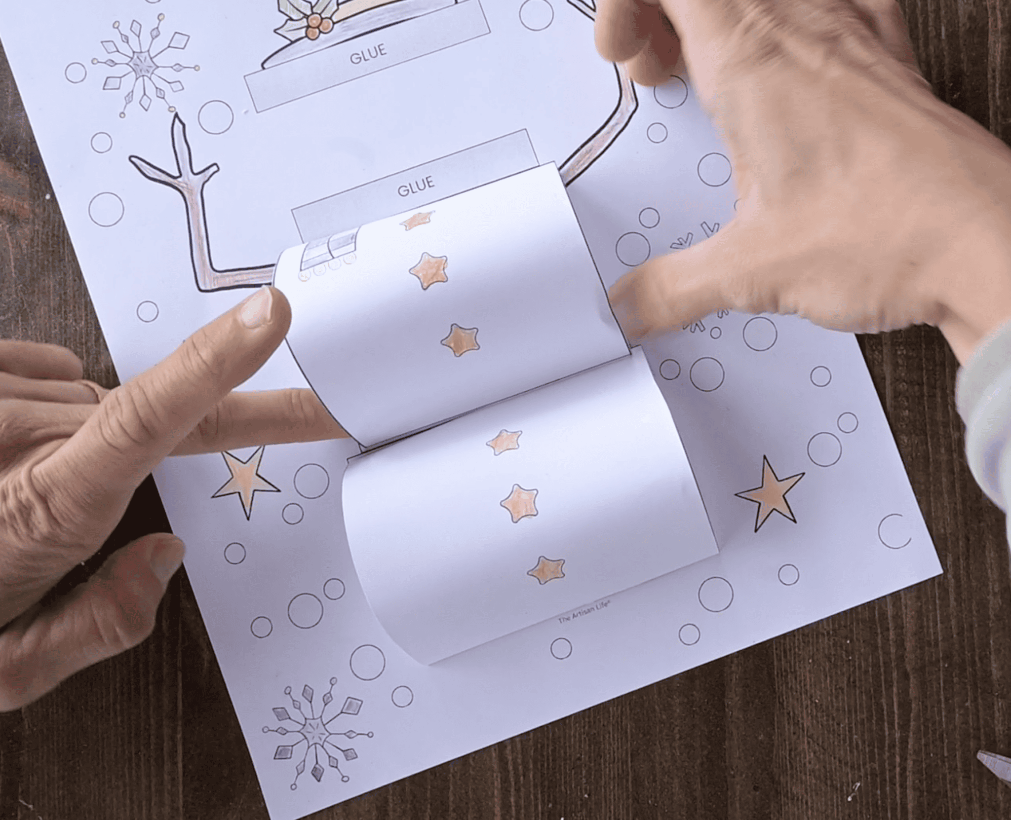 Free Printable 3D Snowman Craft for Kids - The Artisan Life