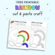 Free Printable Rainbow Cut and Paste Craft - The Artisan Life