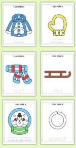 Free Printable Winter Play Dough Mats - The Artisan Life