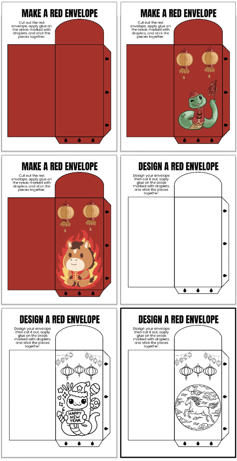 Free Printable Red Envelope Craft - The Artisan Life