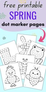 Free Printable Spring Dot Painting Pages - The Artisan Life