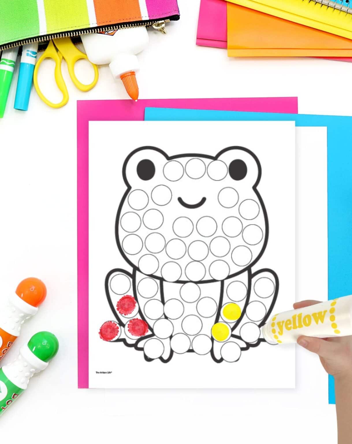 Free Printable Spring Dot Painting Pages - The Artisan Life