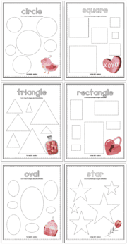 Free Printable Valentine's Shape Tracing Worksheets for Preschoolers ...