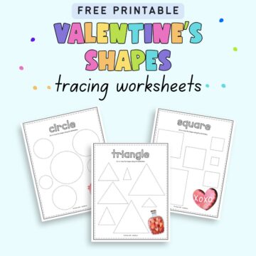Free Printable Valentine's Shape Tracing Worksheets for Preschoolers ...