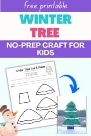 Free Printable Winter Tree Craft for Kids - The Artisan Life
