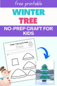 Free Printable Winter Tree Craft for Kids - The Artisan Life