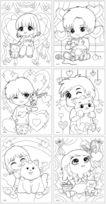 Kawaii Valentine's Day Coloring Pages for Kids - The Artisan Life