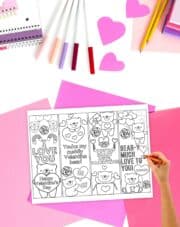 Free Printable Valentine's Day Bookmarks to Color - The Artisan Life