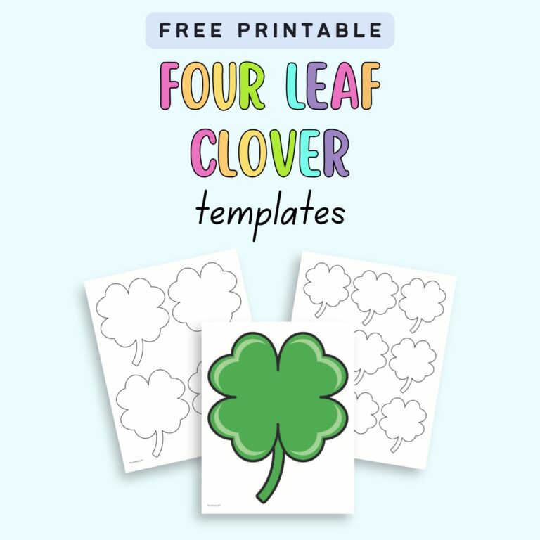 Free Printable Four Leaf Clover Templates - The Artisan Life