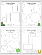 Free Printable St Patrick's Day Shape Tracing Worksheets - The Artisan Life