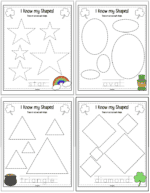 Free Printable St Patrick's Day Shape Tracing Worksheets - The Artisan Life