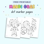 Free Printable Mardi Gras Dot Marker Pages - The Artisan Life
