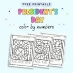 Free Printable President's Day Color by Number Worksheets - The Artisan ...