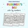 Free Printable President's Day Color by Number Worksheets - The Artisan ...