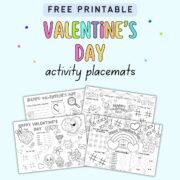 Free Printable Valentine's Day Activity Placemats - The Artisan Life