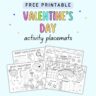 Free Printable Valentine's Day Activity Placemats - The Artisan Life