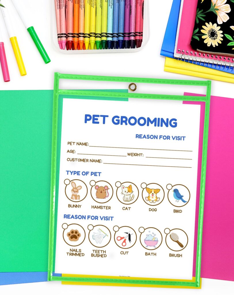 Vet Clinic Dramatic Play Free Printables - The Artisan Life