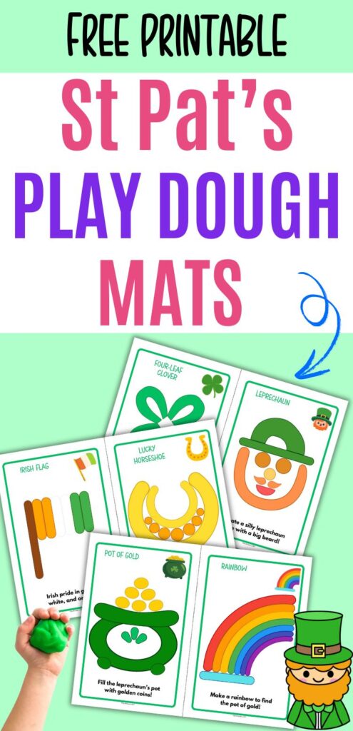 St Patrick's Day Play Dough Activity Mats - The Artisan Life