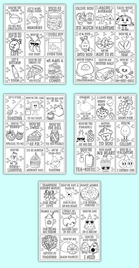 Free Printable Valentine's Cards to Color - The Artisan Life