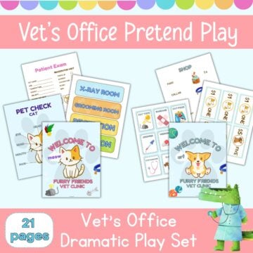 Vet Clinic Dramatic Play Free Printables - The Artisan Life