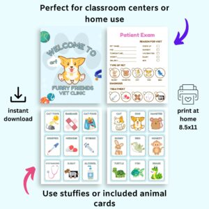 Vet Clinic Dramatic Play Free Printables - The Artisan Life