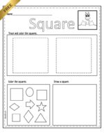 Free Printable Square Shape Worksheets - The Artisan Life