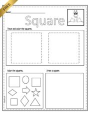 Free Printable Square Shape Worksheets - The Artisan Life